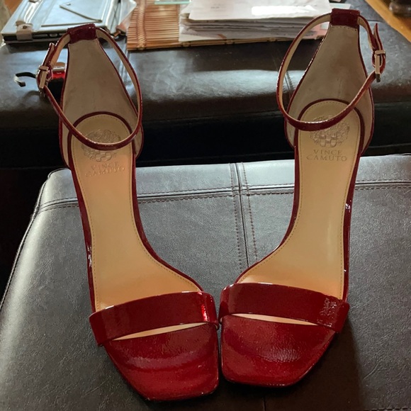Vince Camuto | Shoes | Red Patent 4 Inch Heel Shoes | Poshmark